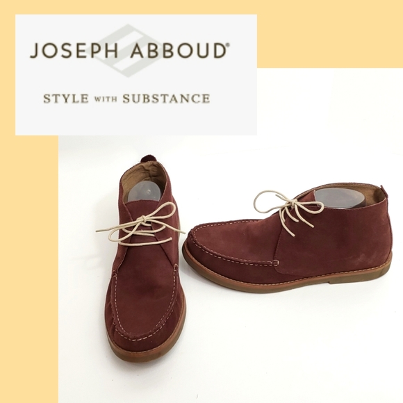 Joseph Abboud | Shoes | Joseph Abboud Leather Chukkas Burgundy Size 1d ...